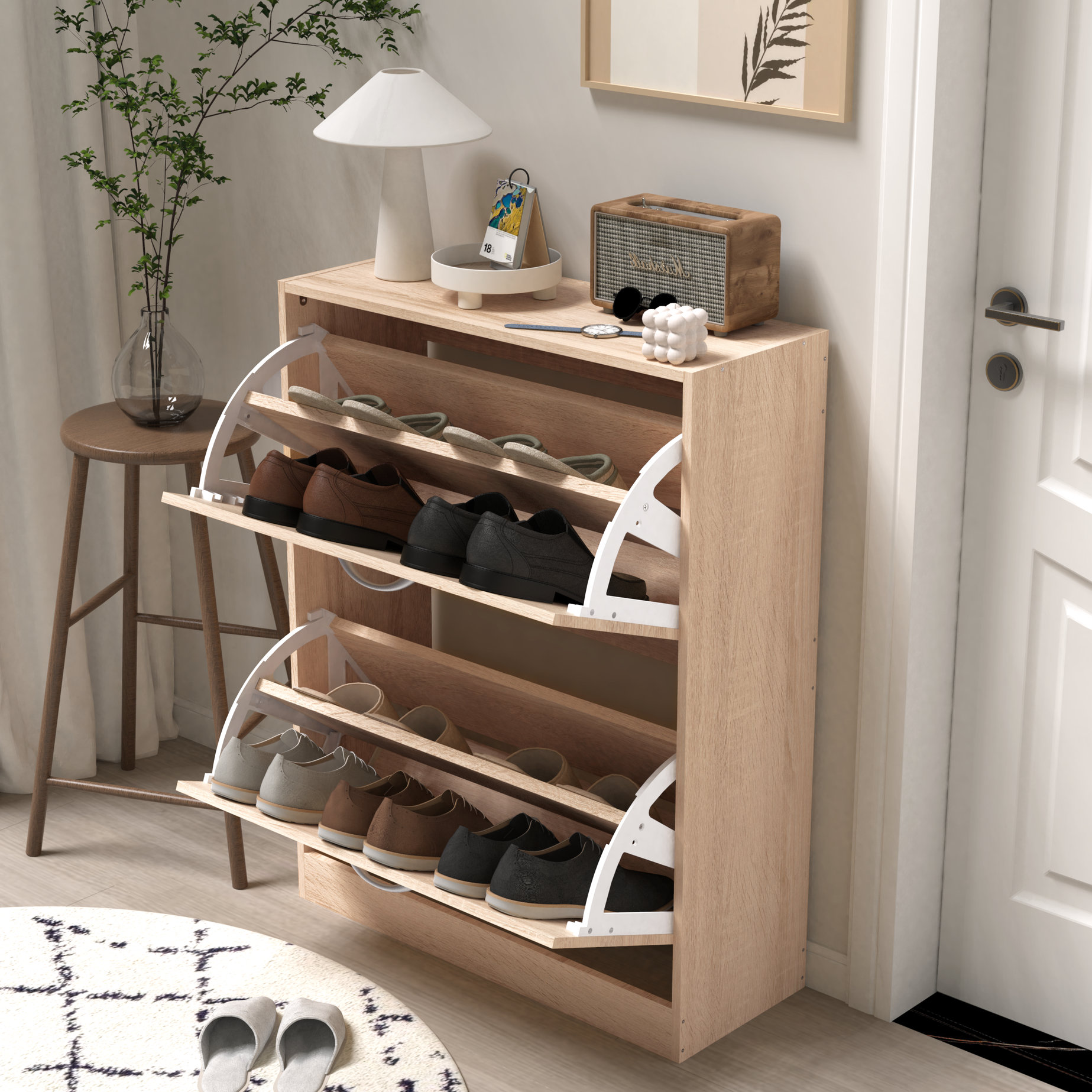 Latitude Run® Argelia Hallway Shoe Shelf - Keep Your Neat Storage ...
