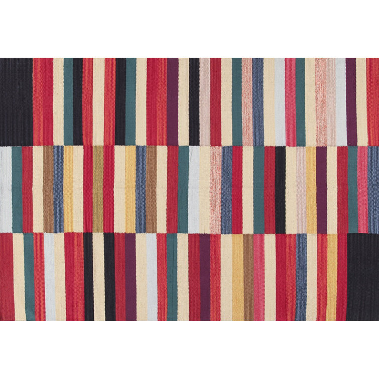 Ebern Designs Lynnet Kilim Cotton Multicolored Rug | Wayfair.co.uk