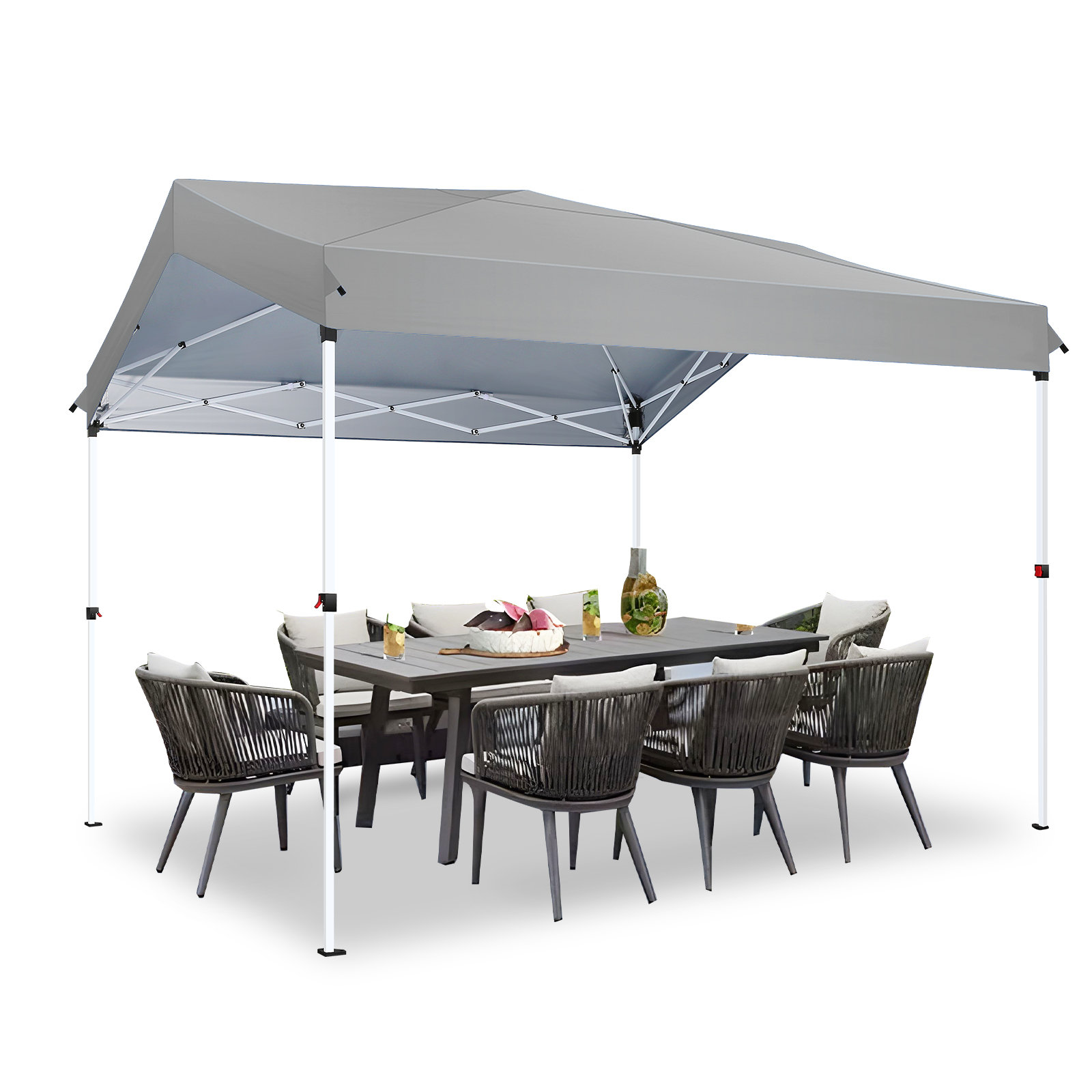 SANOPY 10x10 Carport 1-Button Push Center Lock, Instant Outdoor ...