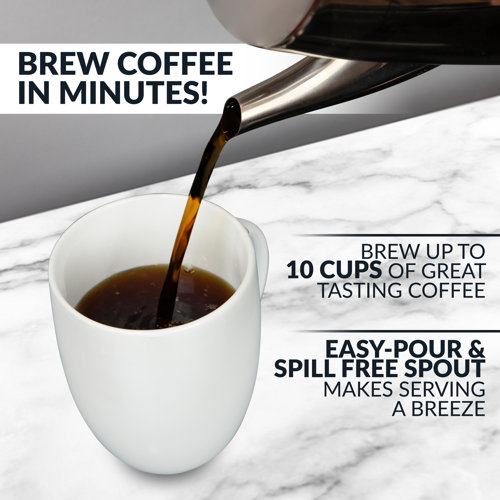 HomeCraft 10-Cup Stainless Steel Coffee Maker Percolator & Reviews ...