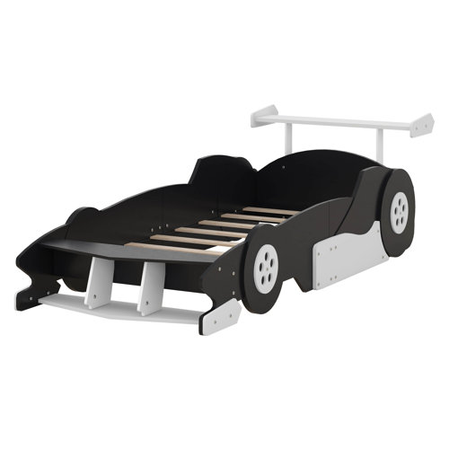 Youzi Unfinished Race Car-Shaped Platform Bed with Wheels | Wayfair