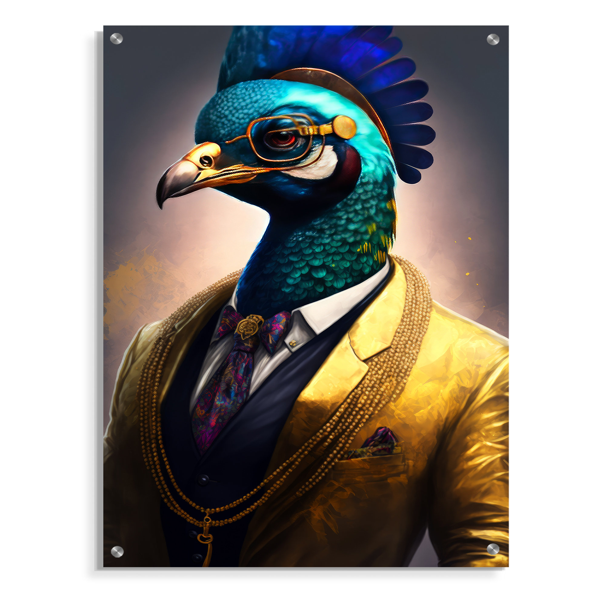 Trinx Peacock Gangster In NYC I - Peacock Gangster Mafia Acrylic Wall ...