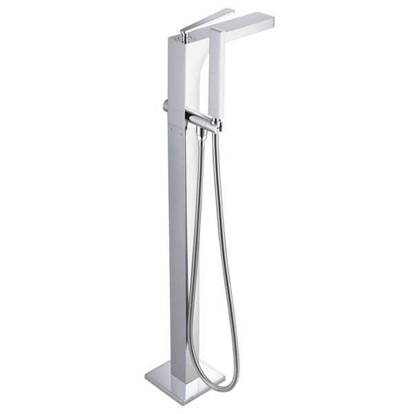 Westbrass 39" Floor Mount Freestanding Ultra High Flow Tub Filler with ...