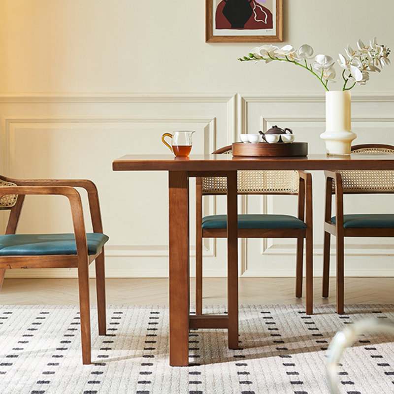 Beicang Home Rattan solid wood dining table | Wayfair