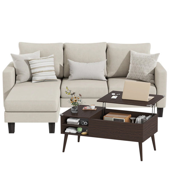 Wrought Studio L-shaped Sofa & Coffee Table Set & Reviews | Wayfair