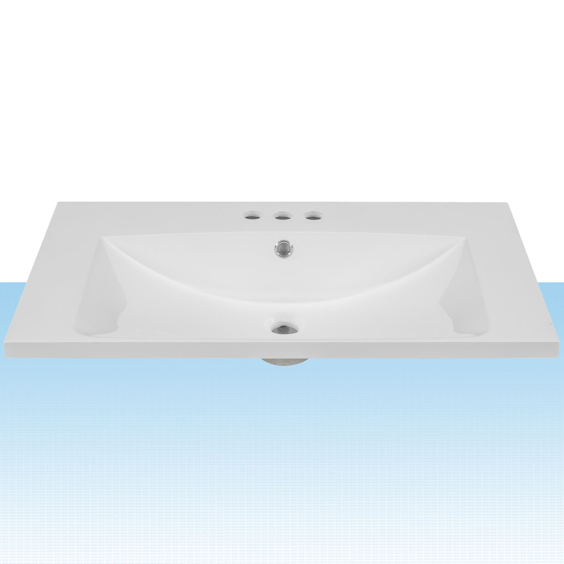 MUNGO 30" Single Bathroom Vanity Top in White with Sink | Wayfair