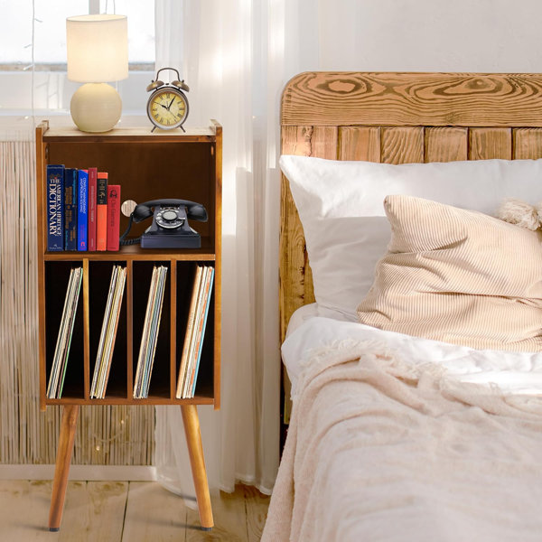 Corrigan Studio® Acacia Wood 3-Tier Turntable Stand Cabinet - Vinyl ...