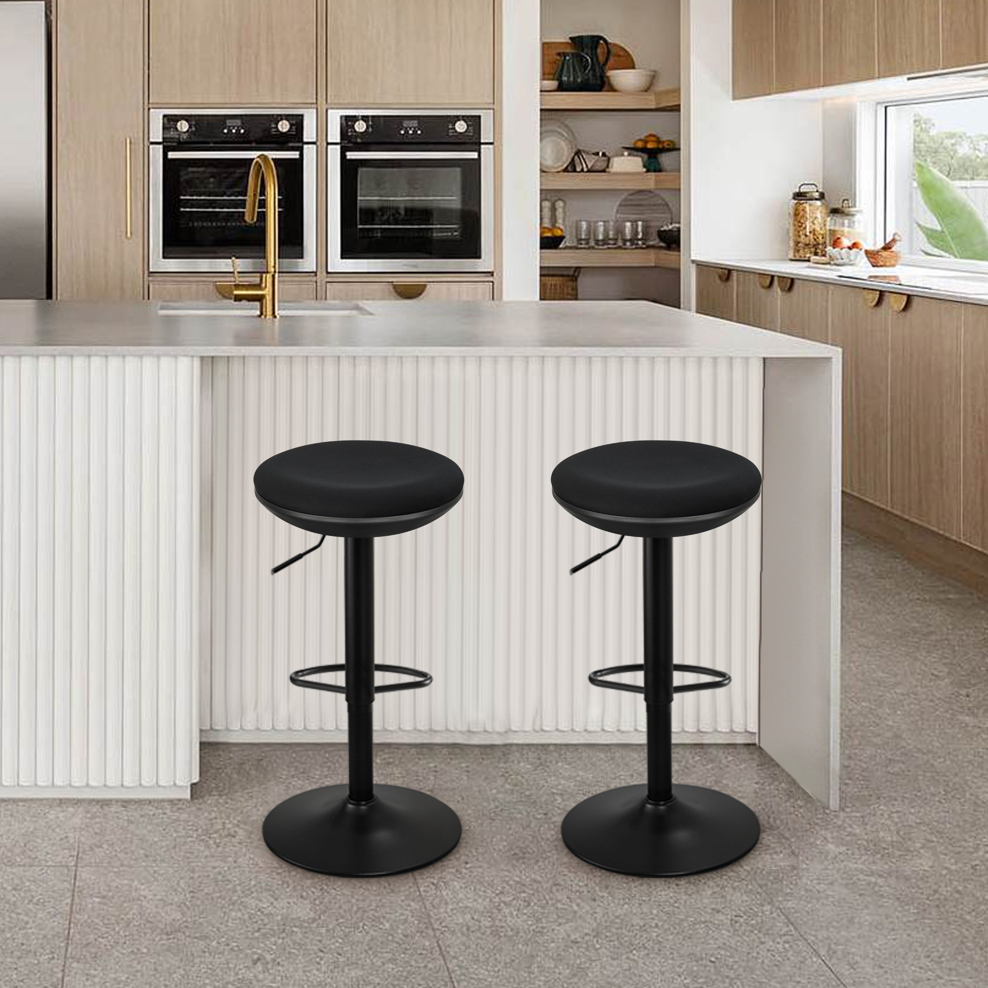 17 Stories Shaliqua Swivel Upholstered Adjustable Height Counter Stool ...