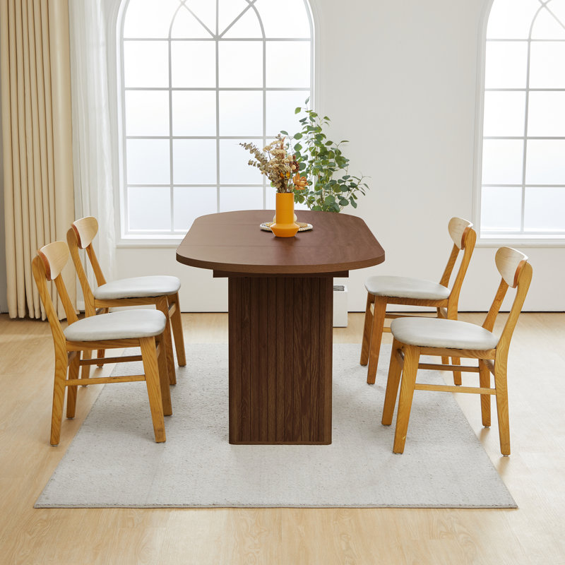 Millwood Pines Dilakshan Oval 70.86'' L x 31.49'' W Dining Table ...