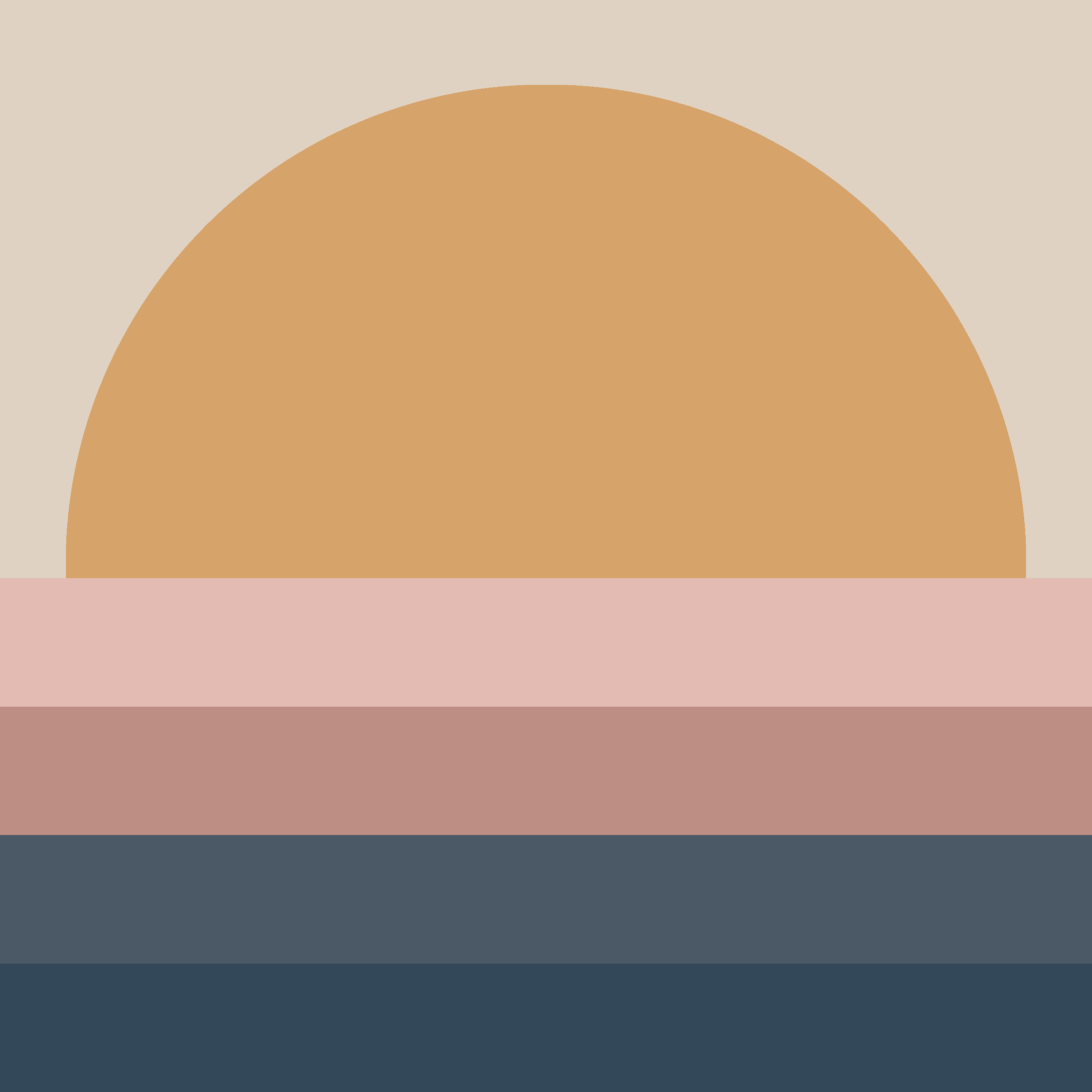 George Oliver Minimal Retro Sunset Neutral by Colour Poems - Wrapped ...