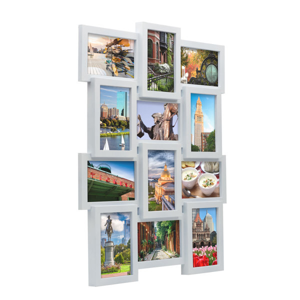 Melannco 18 x 23 Inch 12 Opening Photo Collage Frame, Displays Six 4x6 ...