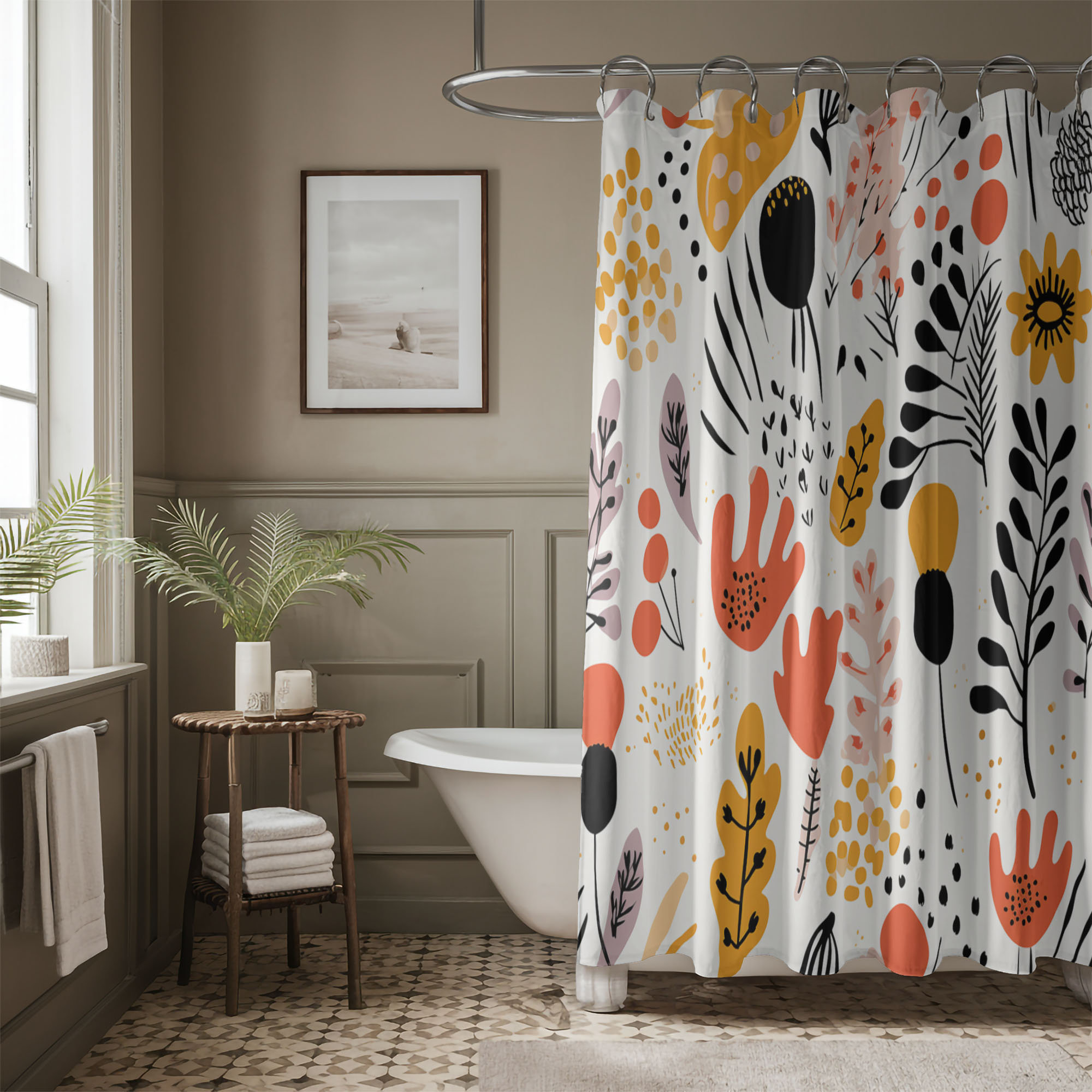 Bungalow Rose Flower Bazaar - Premium Shower Curtain | Wayfair