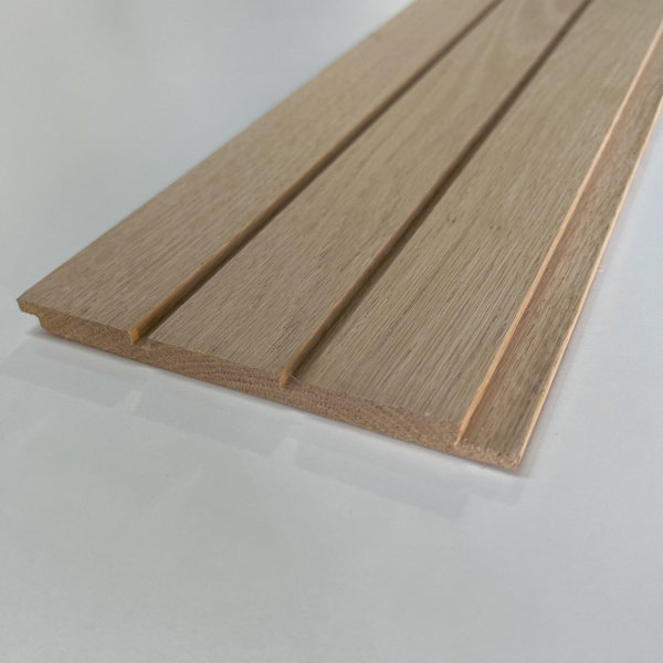 Timeline Wood TIMELINE Fluted Solid Oak Thin Square 5.25” X 72” Real ...