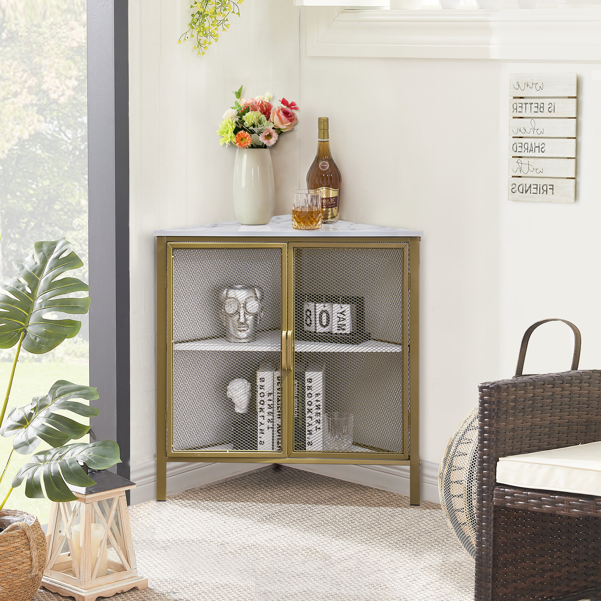 Trent Austin Design® Kempst 27.6'' Tall 3 Legs Corner End Table ...