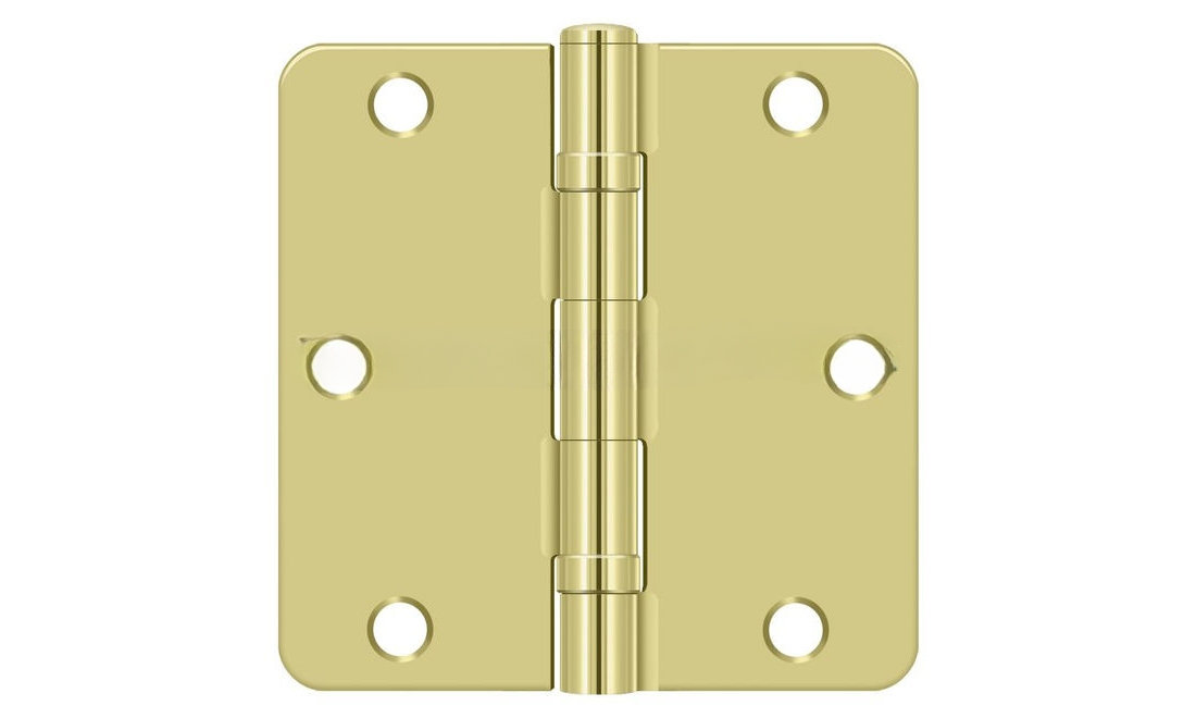 Deltana S35R4BB3 3-1/2" x 3-1/2" x 1/4" Radius Hinge, Ball Bearing in ...