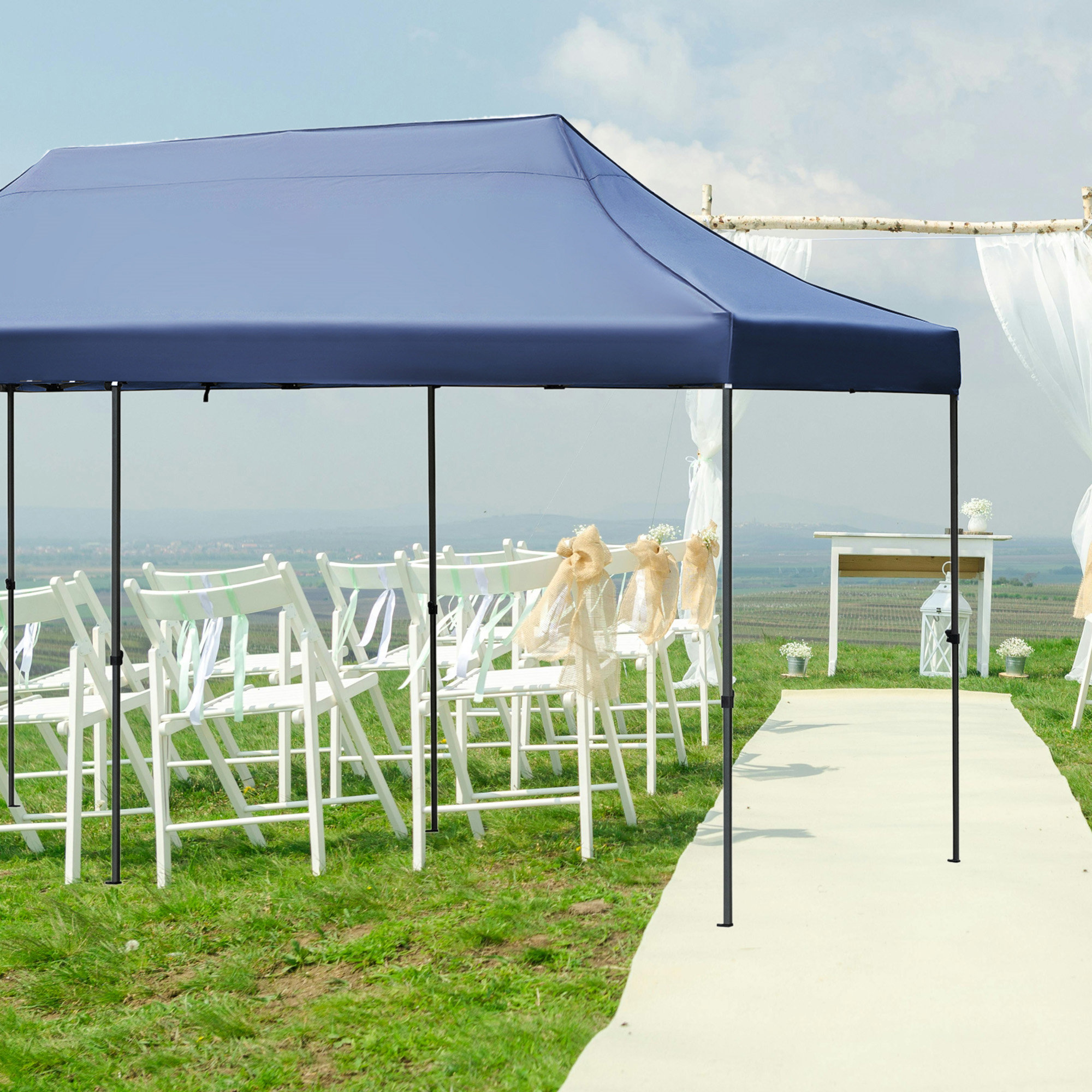 HANGZHOURUNXIN 10X20 Pop Up Canopy Tent With 6 Sidewalls | Wayfair