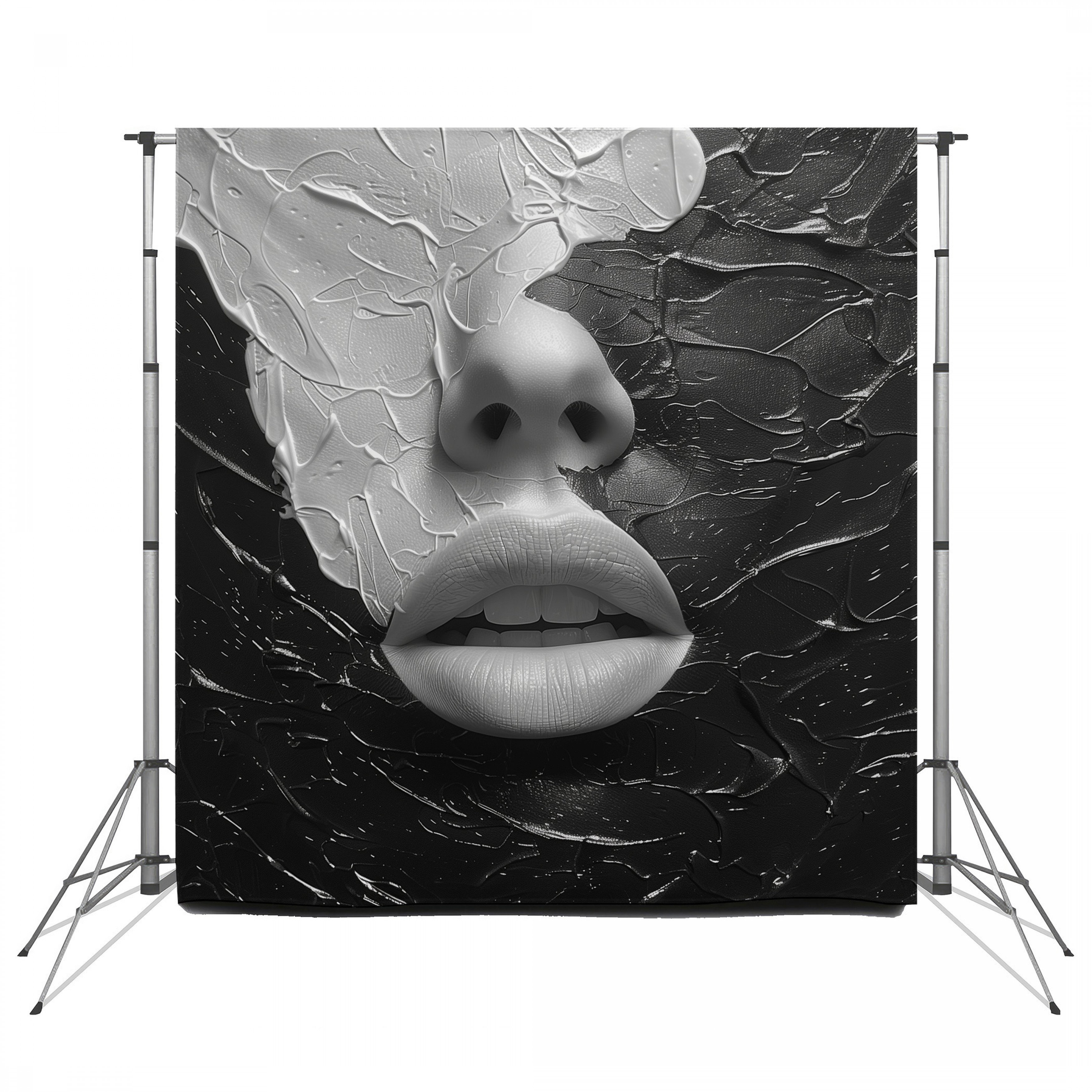VisionDecor Monochrome portrait Backdrop Figurative Large Minimalist ...