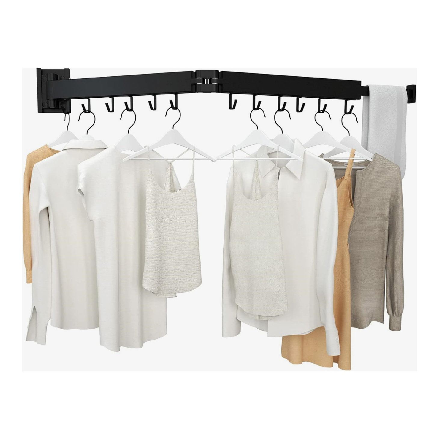 Latitude Run® 2 Fold Laundry Wall Mount Drying Rack | Wayfair