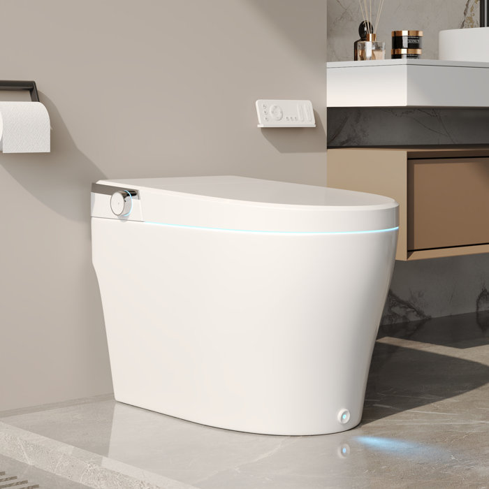 DeerValley Smart Toilet with Bidet Wash Auto Sensor Flush Kick Flush ...