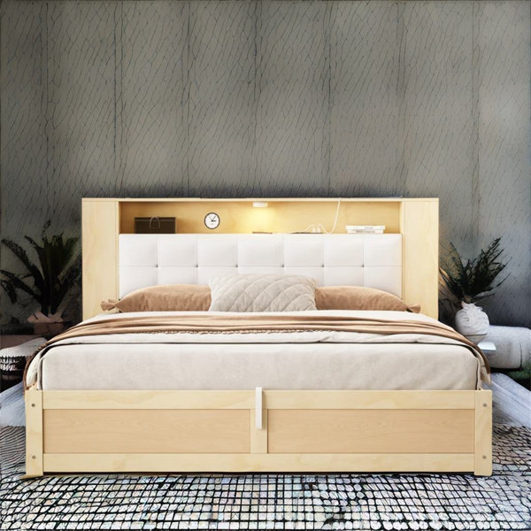 Red Barrel Studio® Azriella Upholstered Bookcase Bed | Wayfair