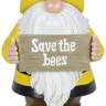 Exhart Solar Beekeeper Gnome Statue with Save the Bees Sign, 6 by 13 ...