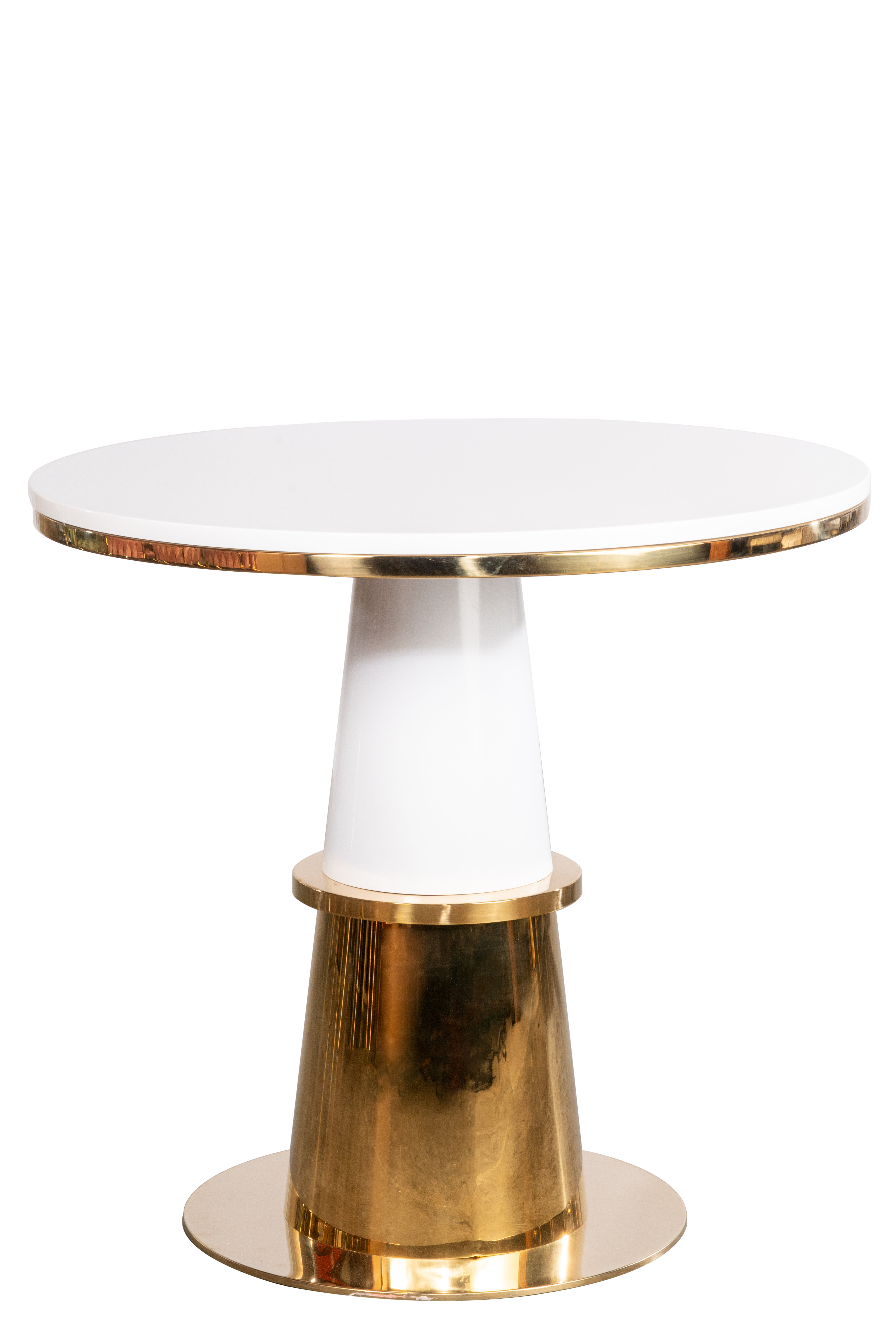 Mercer41 Koldobika Round Dining Table with Sculptural Wood and Metal ...