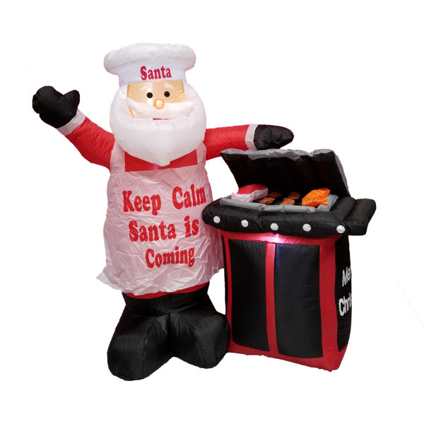 The Holiday Aisle® 5.3 Foot Tall Lighted Christmas Inflatable Chef ...
