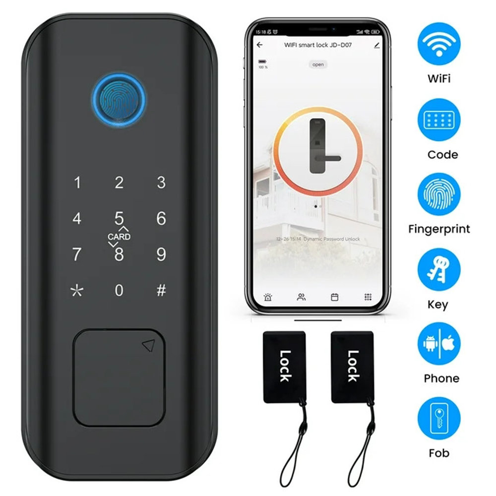 suming Security Smart Lock Fingerprint Door Latch Keyless Entry Wi-Fi ...