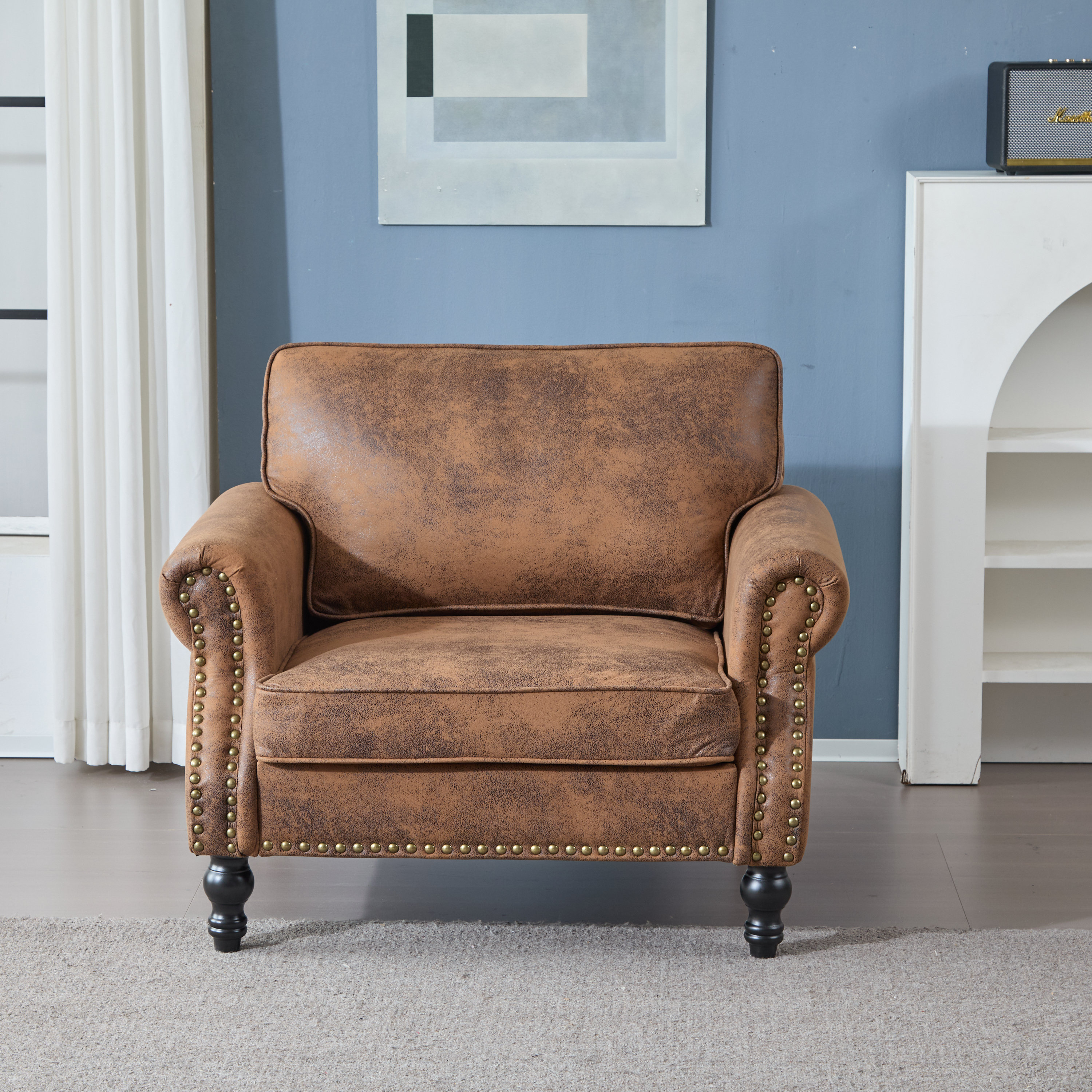 Williston Forge Kristofers Faux Leather Single Seat Sofa | Wayfair