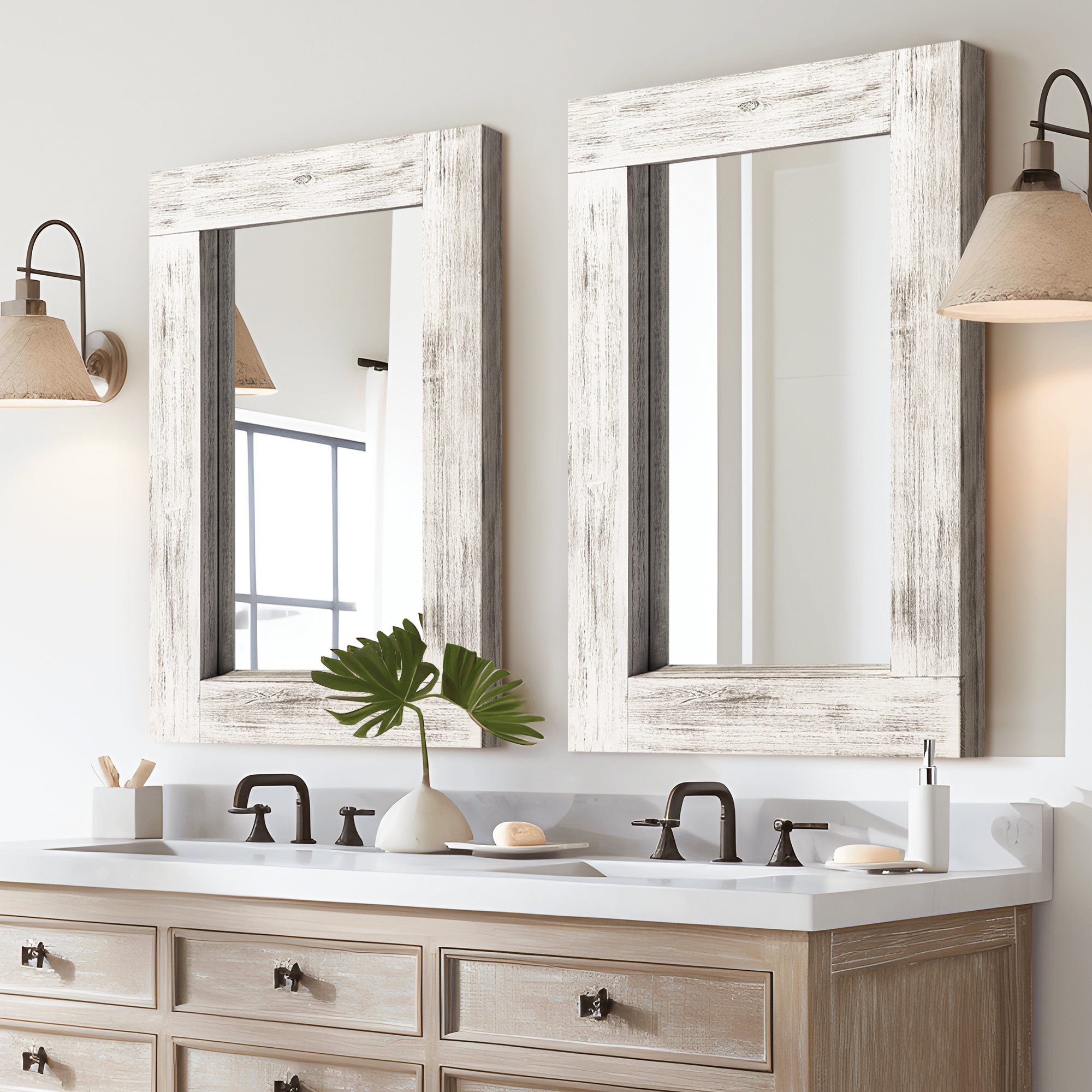 The Twillery Co. Clearmont Distressed Wood Wall Mirrors & Reviews ...