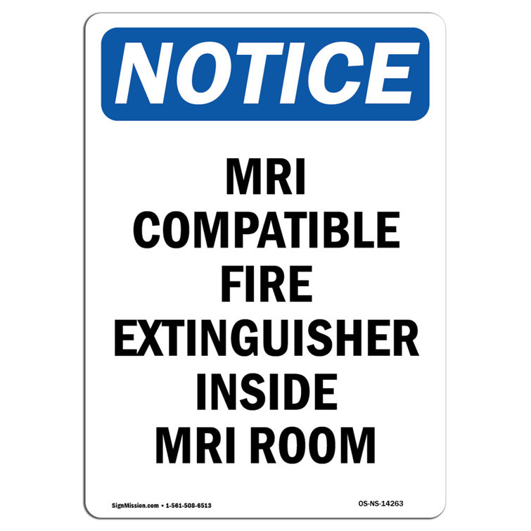 SignMission Mri Compatible Fire Extinguisher Sign | Wayfair