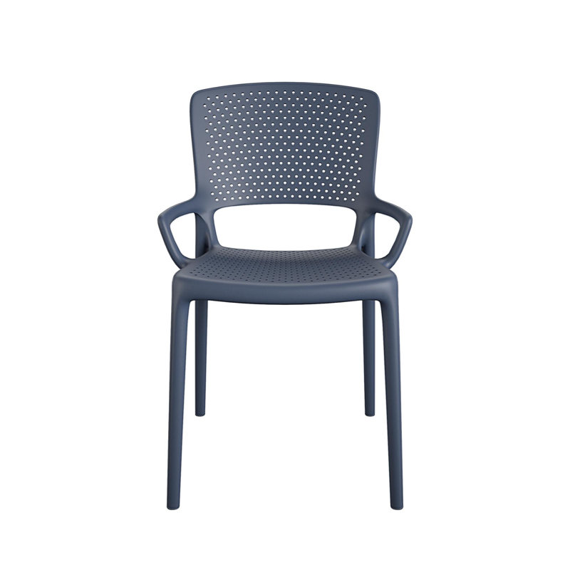 COSCO Outdoor/Indoor Stacking Resin Chair with Square Back and Arms ...