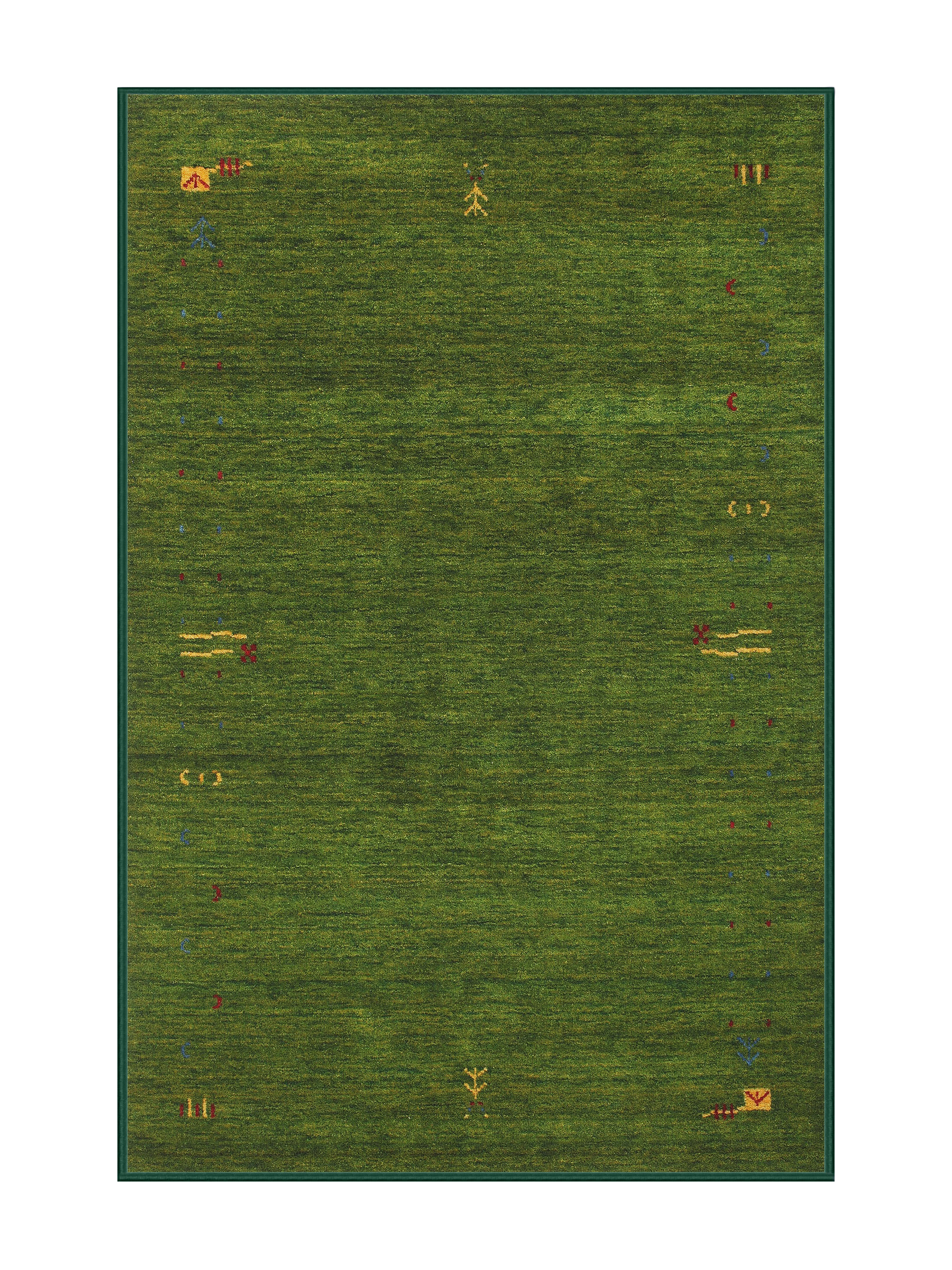 Foundry Select Abstract Wool Green Area Rug - Wayfair Canada