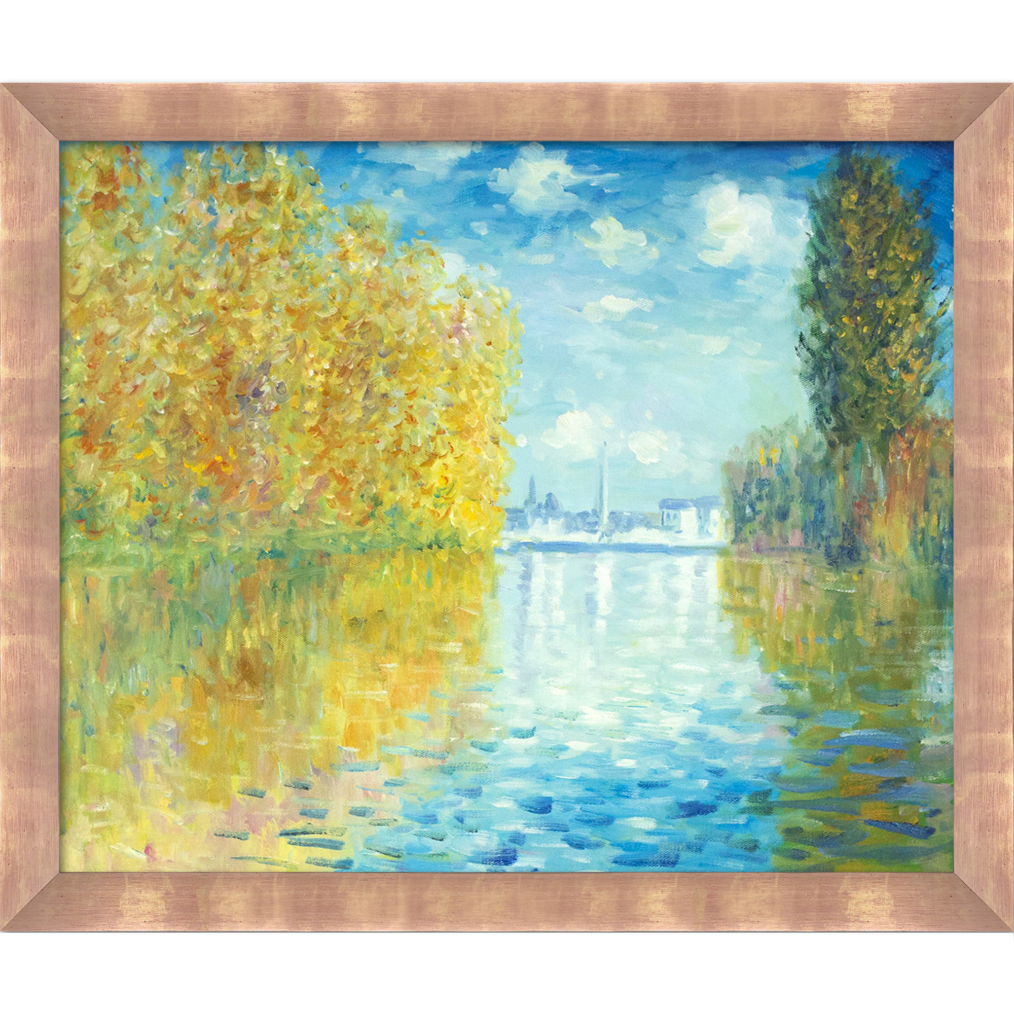 Overstock Art " Autumn At Argenteuil " by Claude Monet Painting Print ...