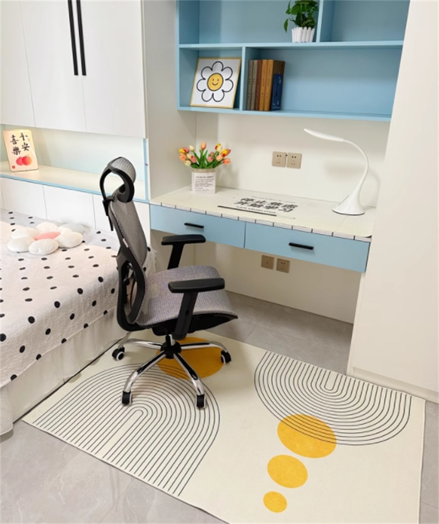 JINXI Study Room Carpet - Desk Chair Mat, High-End Bedroom Wood Floor ...