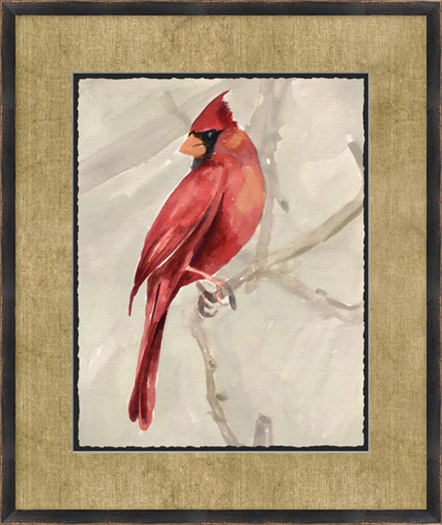 Wendover Art Group Perching Cardinal 2 - Picture Frame Painting on ...