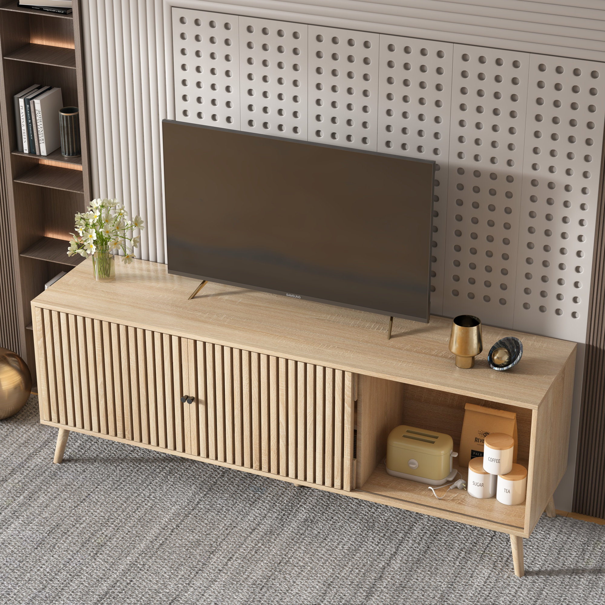 George Oliver Media Consoles Tv Stand For Tvs Up To 70" & Reviews | Wayfair