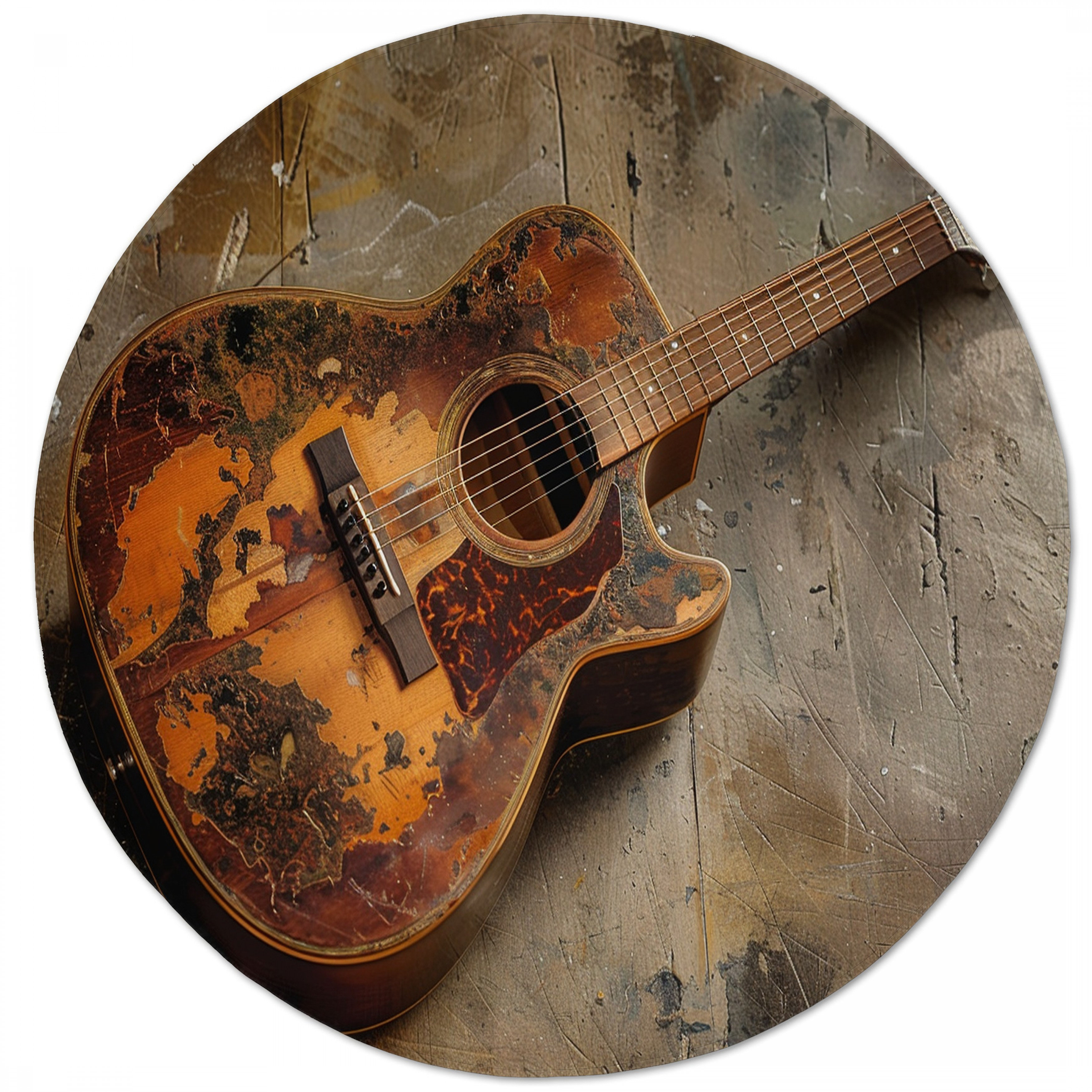 Hokku Designs Guitar Round Rug Music Circular rug is perfect for a ...