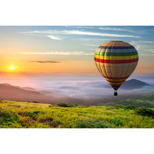 Ebern Designs Big Hot Air Baloon On Canvas Print | Wayfair