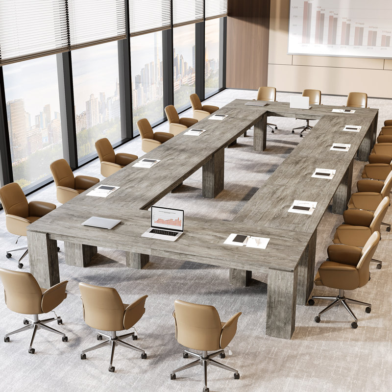 Ebern Designs 7 FT Extra Long Conference Table, 86-Inch Office Meeting ...