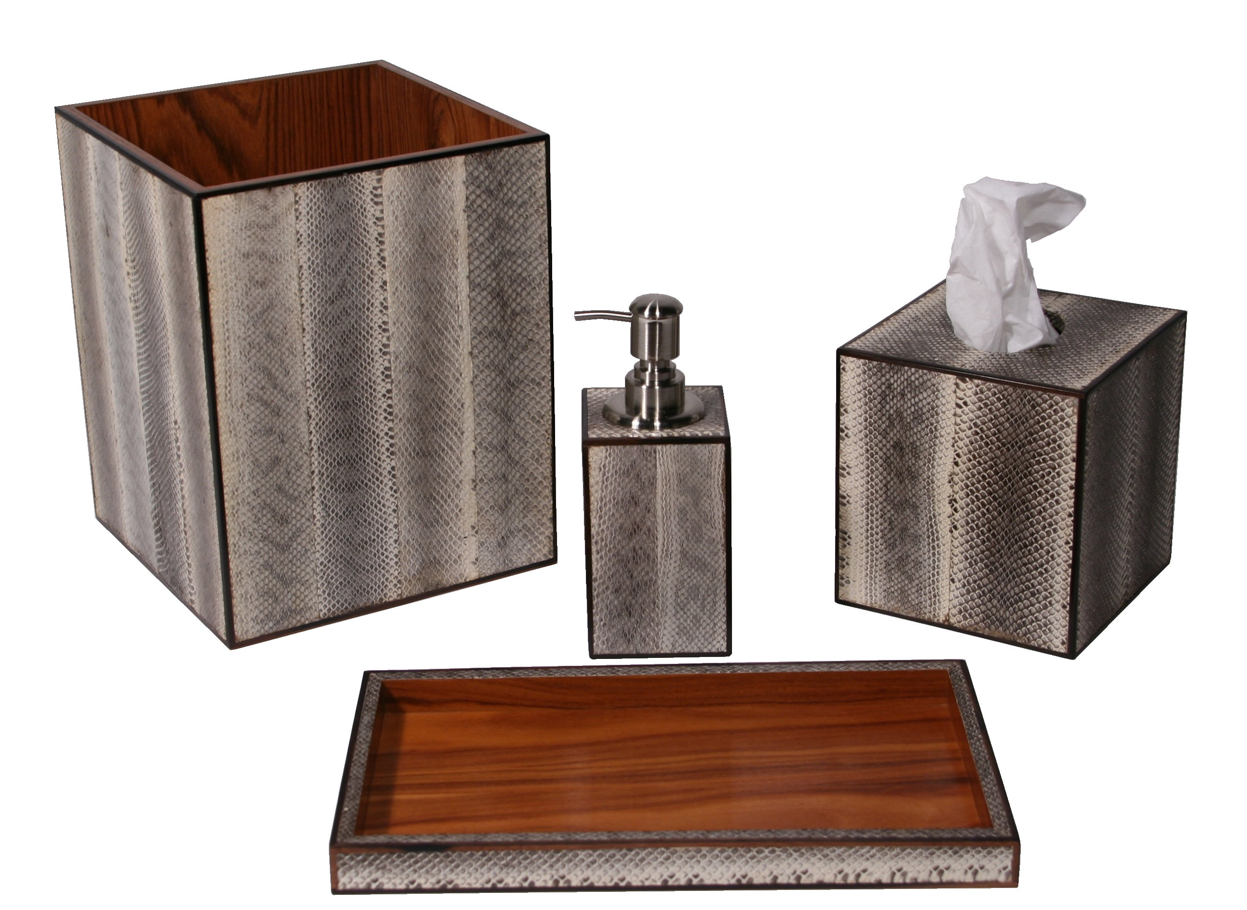 Oggetti Snakeskin Real Snakeskin (Water Snake) Perfume Tray | Wayfair