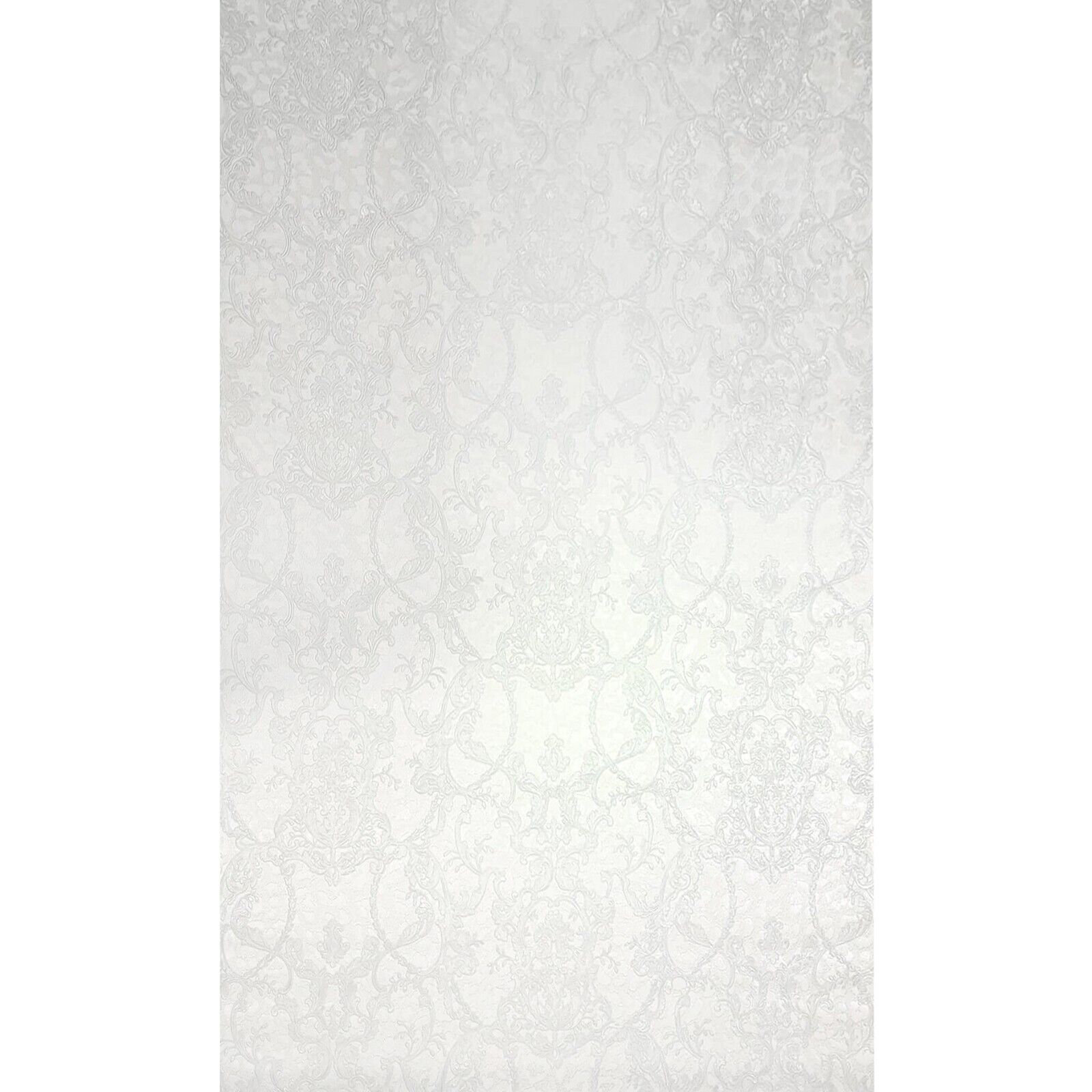 Zambaiti Parati Philipp Plein Satin White Damask Victorian Wallpaper ...