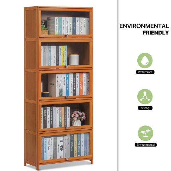 Winston Porter Kathaline 3 Tiers Rayon from Bamboo Bookcase Bookshelf ...