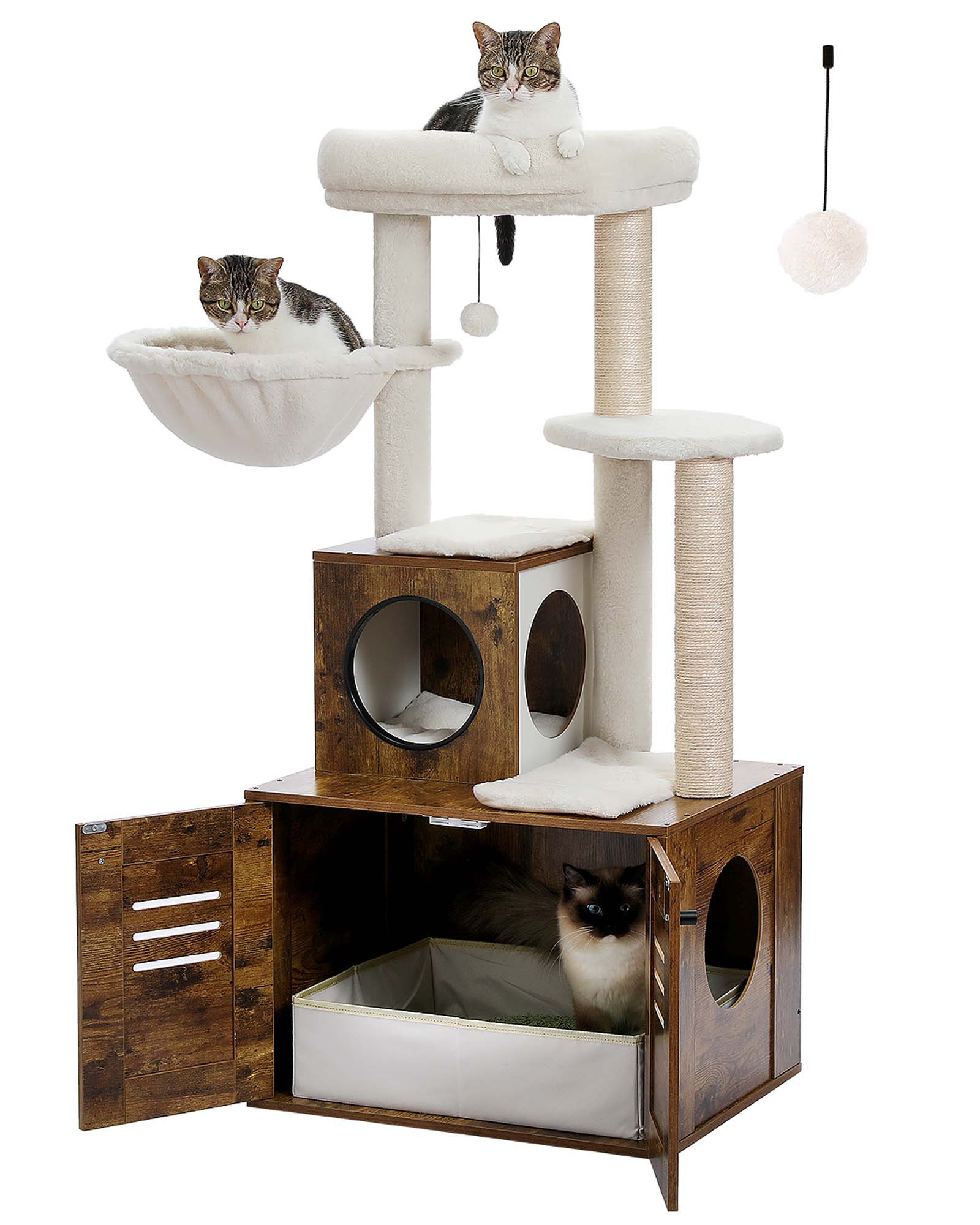 Ivy Bronx Modern Wood Cat Condo With Litter Box - Wayfair Canada