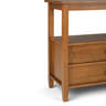 Simpli Home Warm Shaker 60"W Solid Wood Wide Storage Console Table with ...