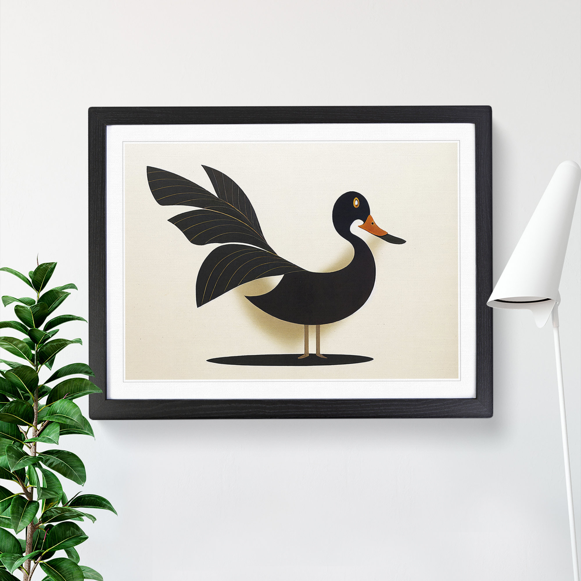 Brambly Cottage Beaming Duck - Picture Frame Graphic Art | Wayfair.co.uk