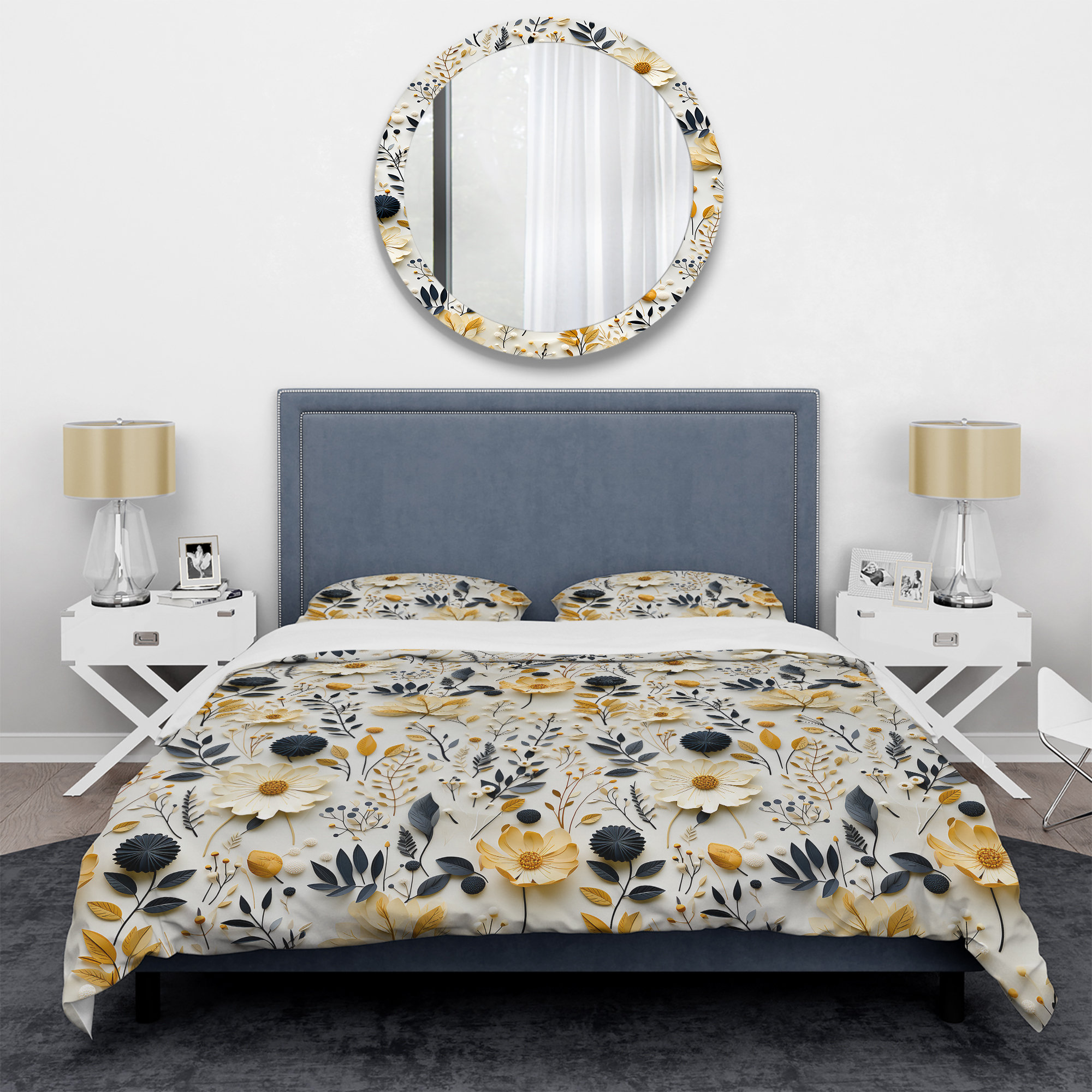 Design Art Beige Urban Nomadic Fern Pattern I - Floral Duvet Cover Set ...