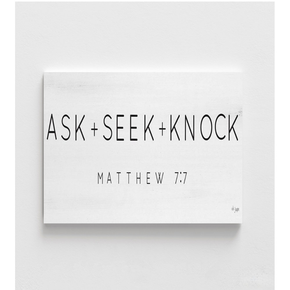 WeFrameArt Ask, Seek, Knock, Extra Large Framed Matthew 7:7 Print ...