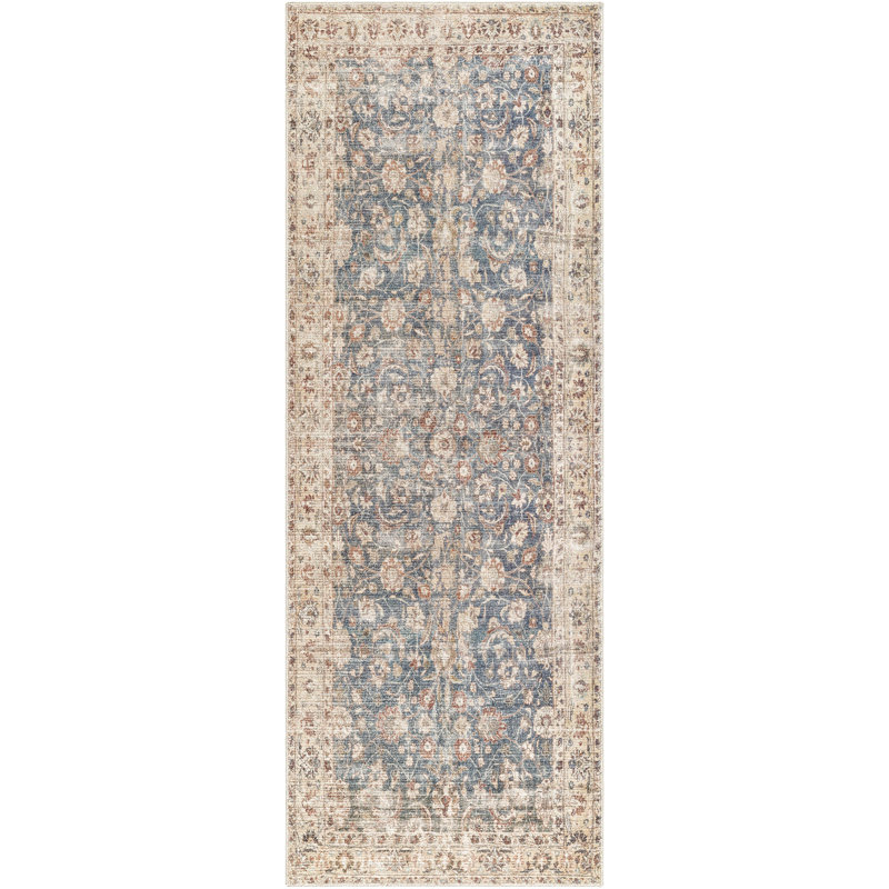 Becki Owens x Livabliss Marlene Vintage Blue/Tan Area Rug | Wayfair