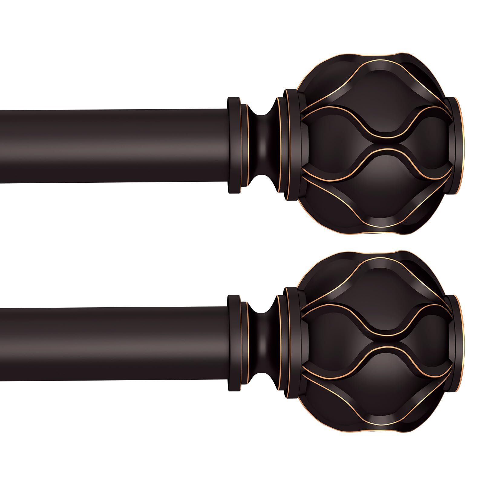 Canora Grey Heavy Duty Curtain Rods For Windows 66 To 120 Inch, 1 Inch ...